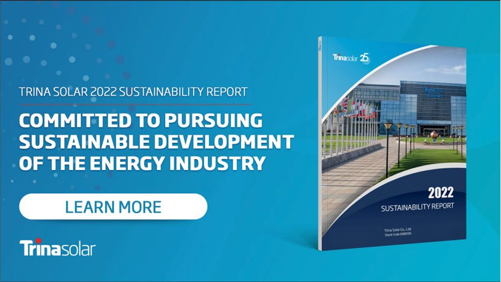 Trina Solar releases its 2022 Sustainability Report - SAPVIA